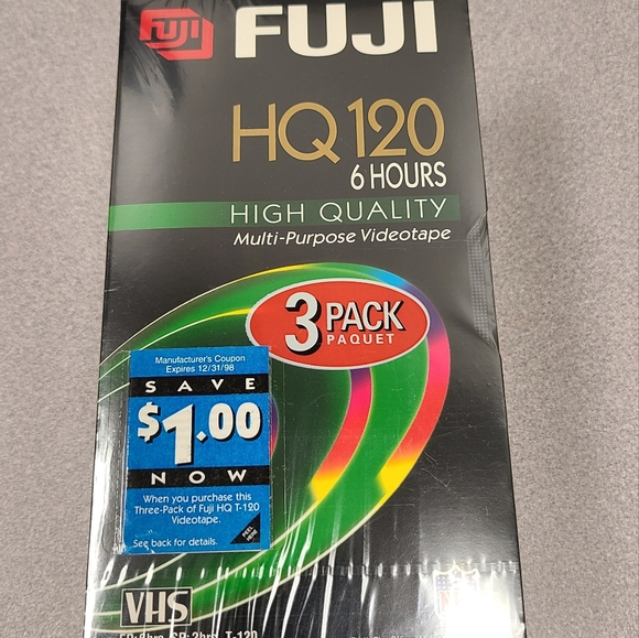 Fujifilm | Other | 3 Pack Fuji Vhs Tapes | Poshmark